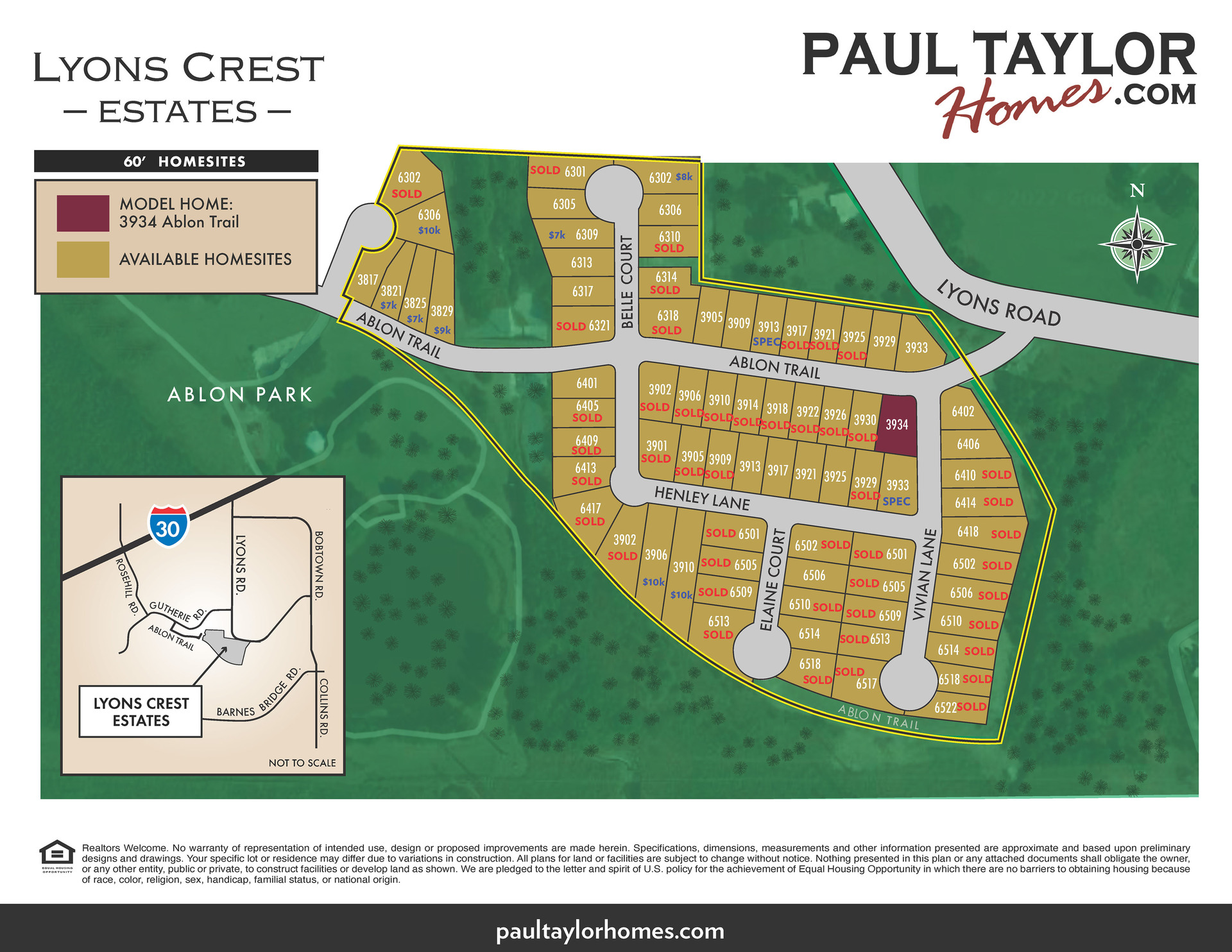 Lyons Crest Estates | Paul Taylor Homes