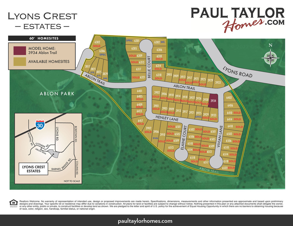 Lyons Crest Estates | Paul Taylor Homes